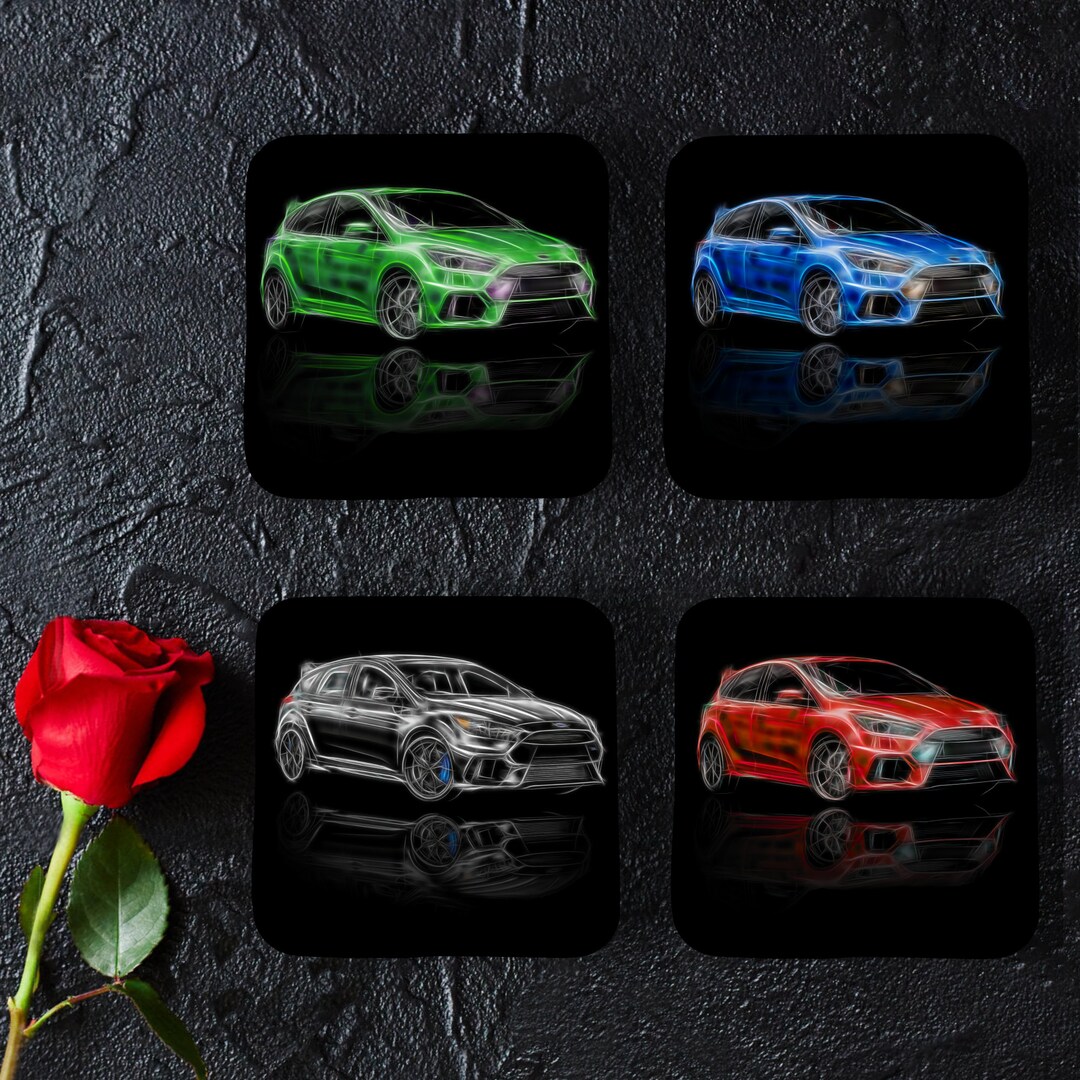 Ford Focus RS Coasters With Stunning Fractal Art Design. Various ...