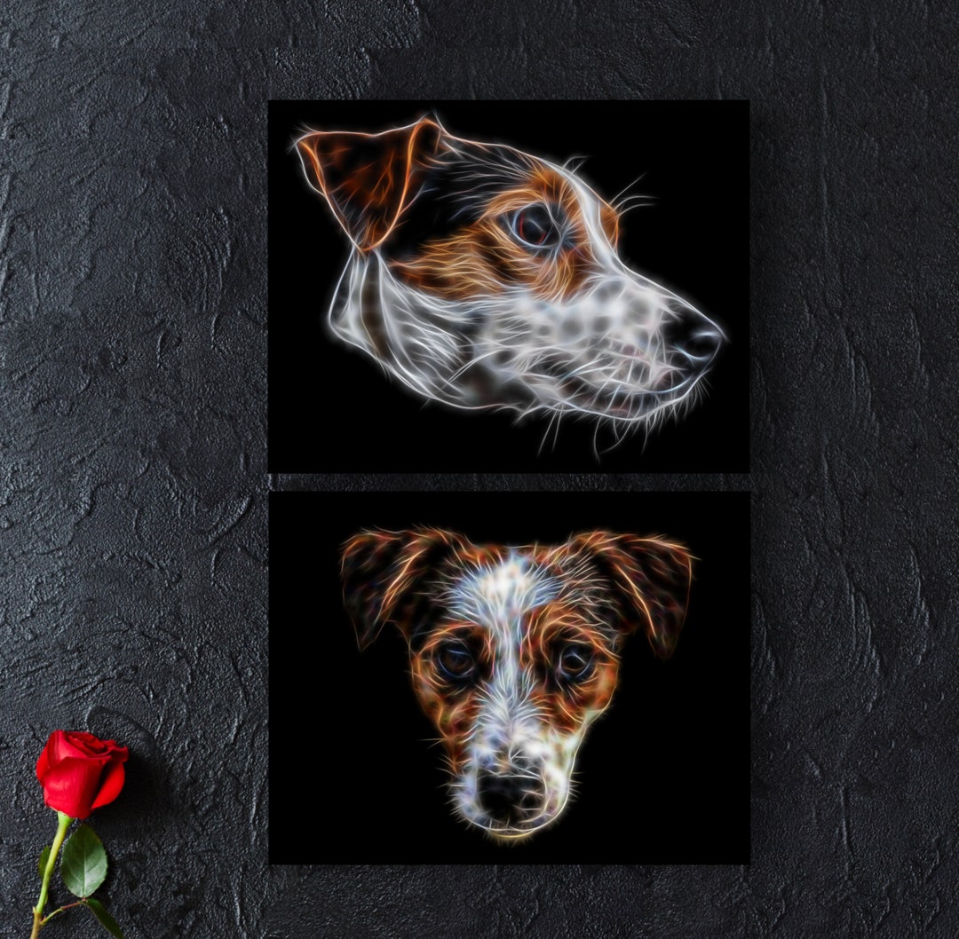 Jack Russell Print With Stunning Fractal Art Design. Various Sizes ...