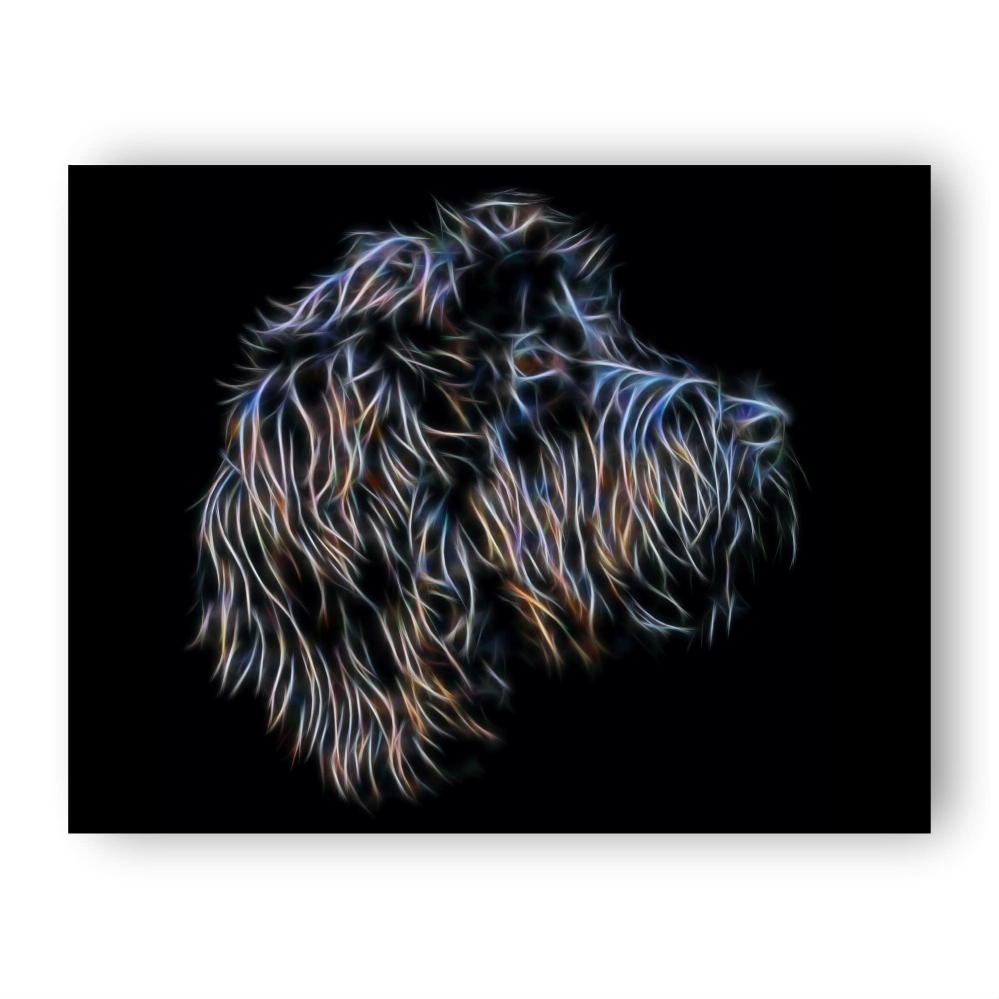 Black Cockapoo Print with Stunning Fractal Art Design. Various | Etsy