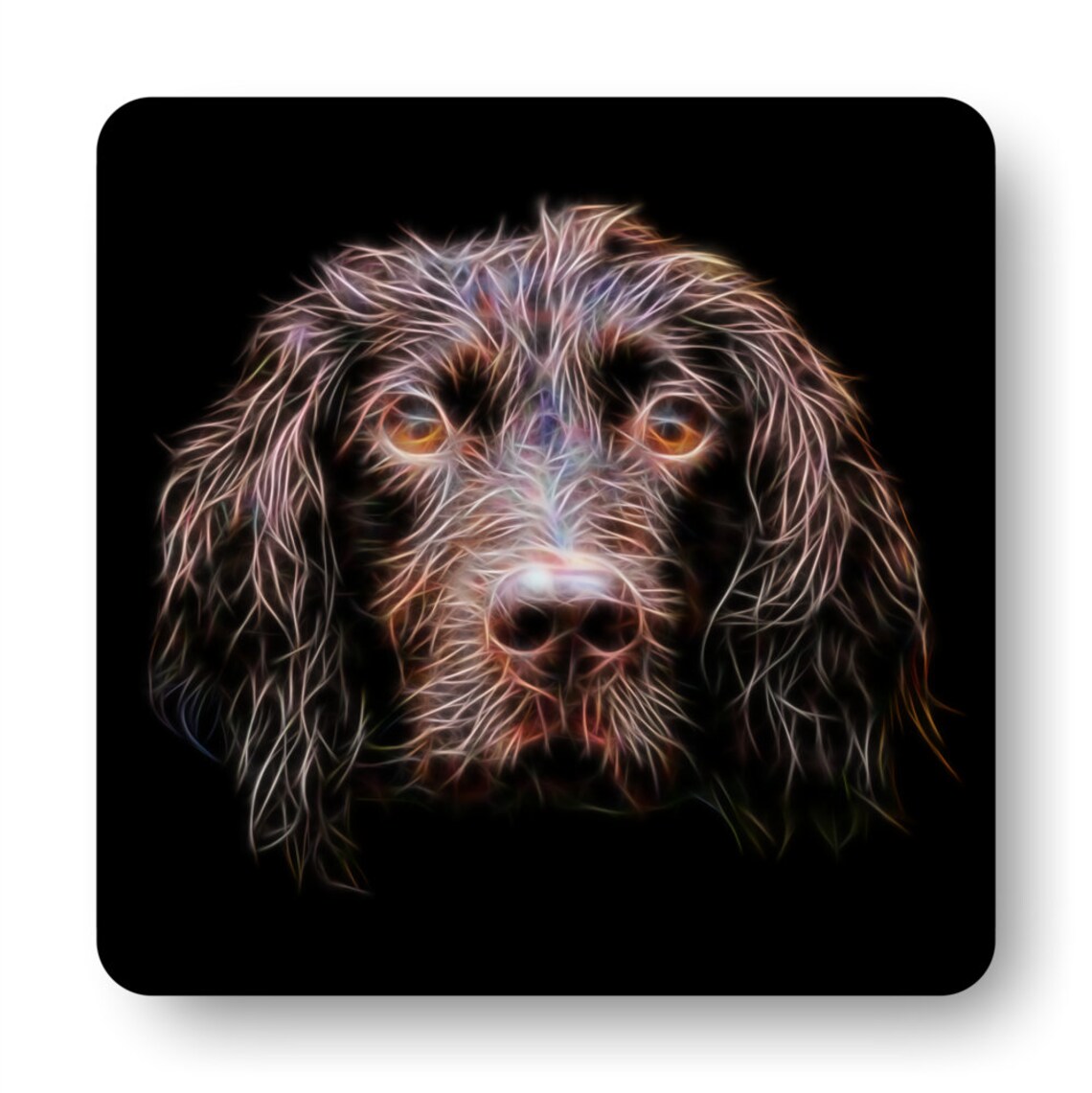 Cocker Spaniel - Chocolate Working Cocker Spaniel Coaster Set With ...