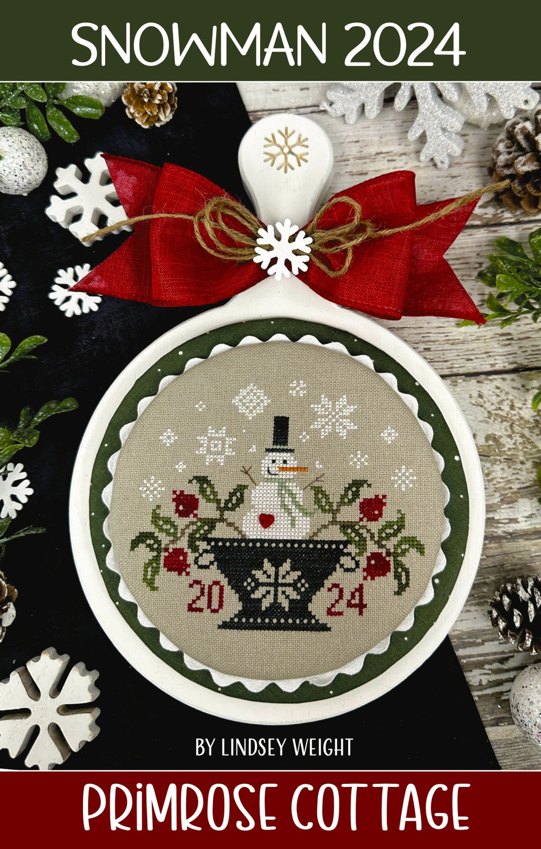 Snowman 2024- by Primrose Cottage Stitches - Etsy