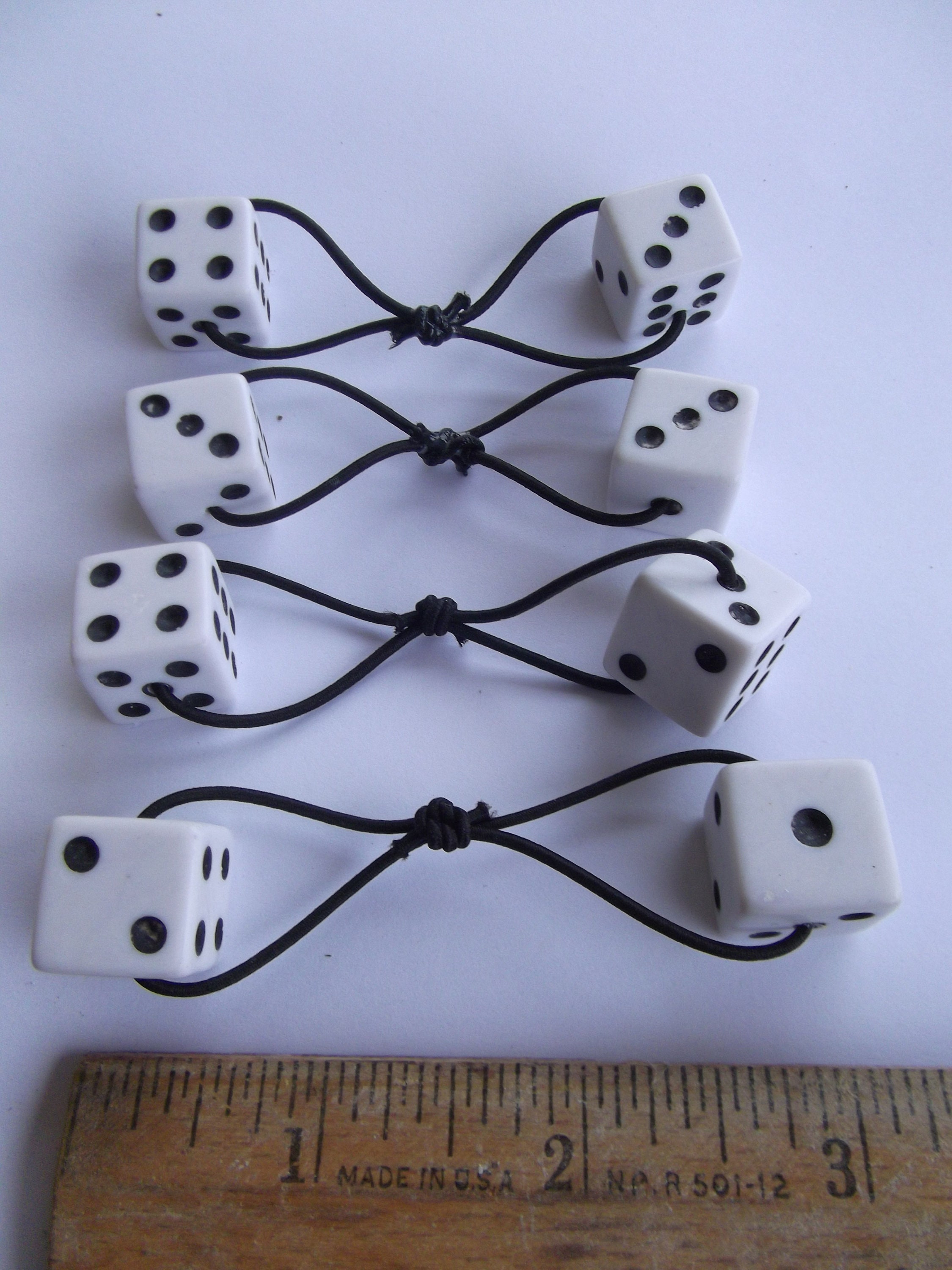 White Dice Black Dots ONE Hair Tie Bobble 16mm - Etsy