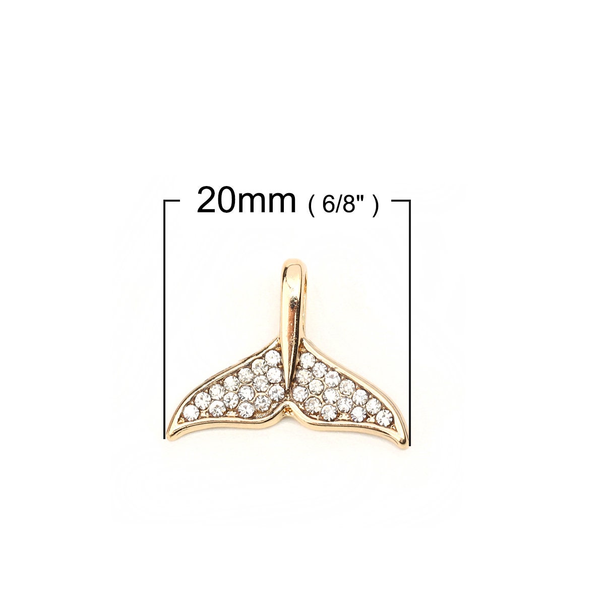 Gold Mermaid Tail Mermaid Charm Mermaid Tail Rhinestone | Etsy