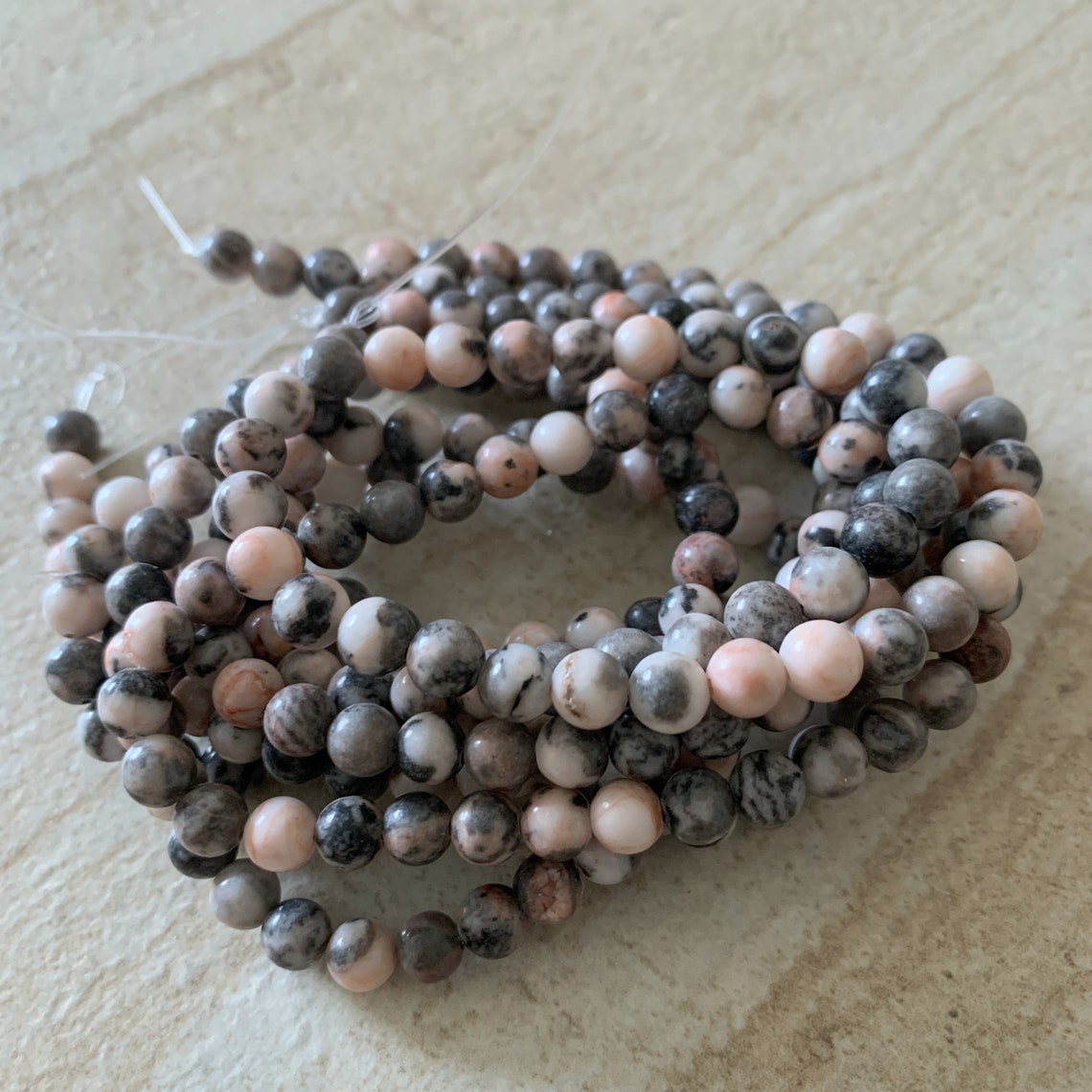 6mm Natural Pink Zebra Jasper Beads Strands Round Gemstone - Etsy