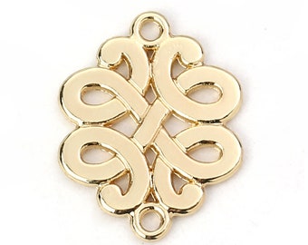 5 Pcs Gold Connector Flower Connector Gold Flower Charm | Etsy