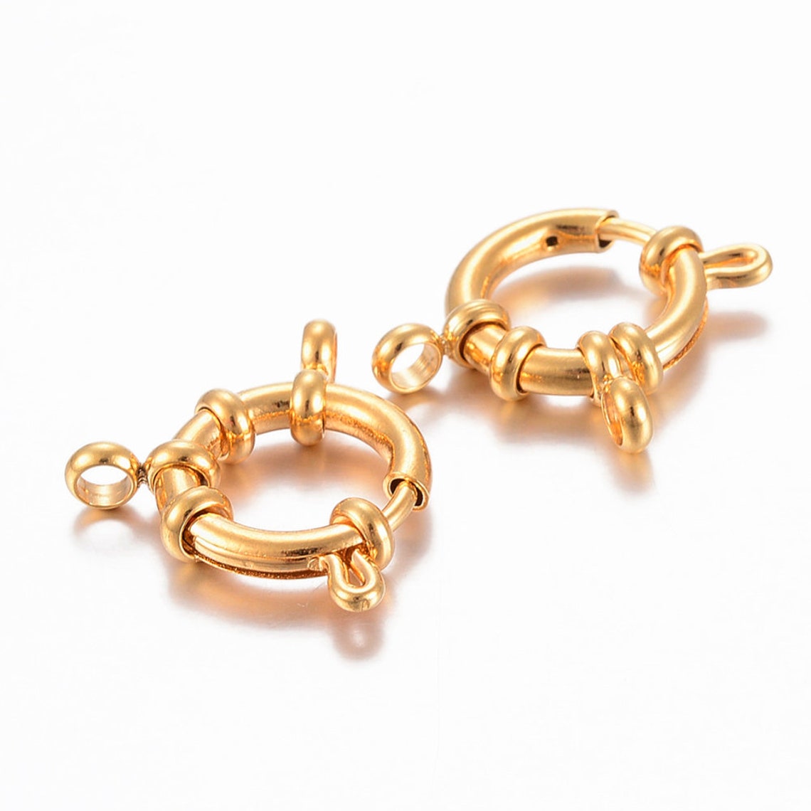 304 Stainless Steel Spring Ring Clasps Golden Ring Claps - Etsy