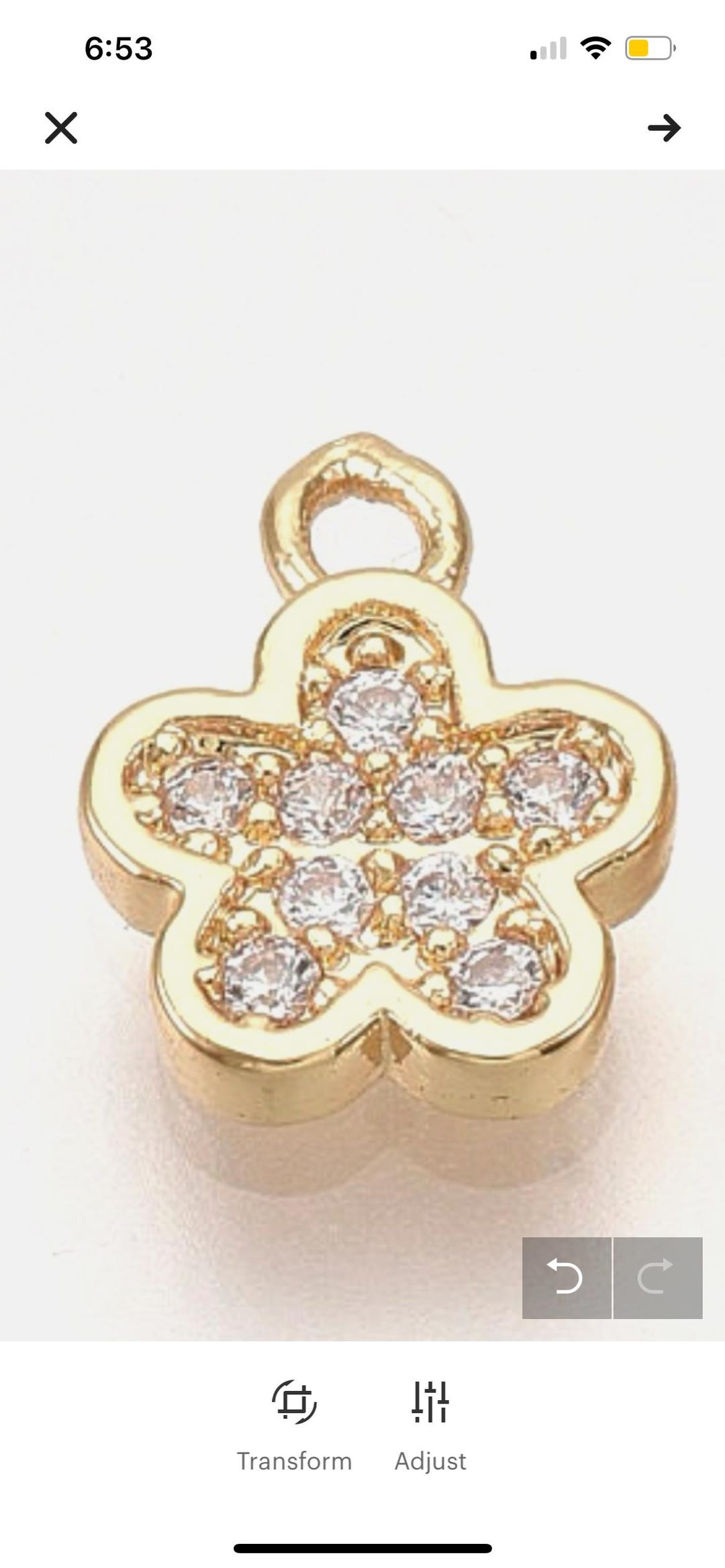18K Gold Plated Cubic Zirconia Flower Charms - 4 Pcs - Etsy