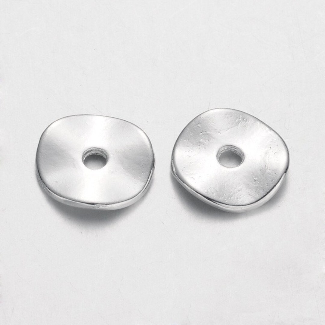 10 Pcs Tibetan Silver Wavy Spacer Beads, Flat Flat Round - Etsy