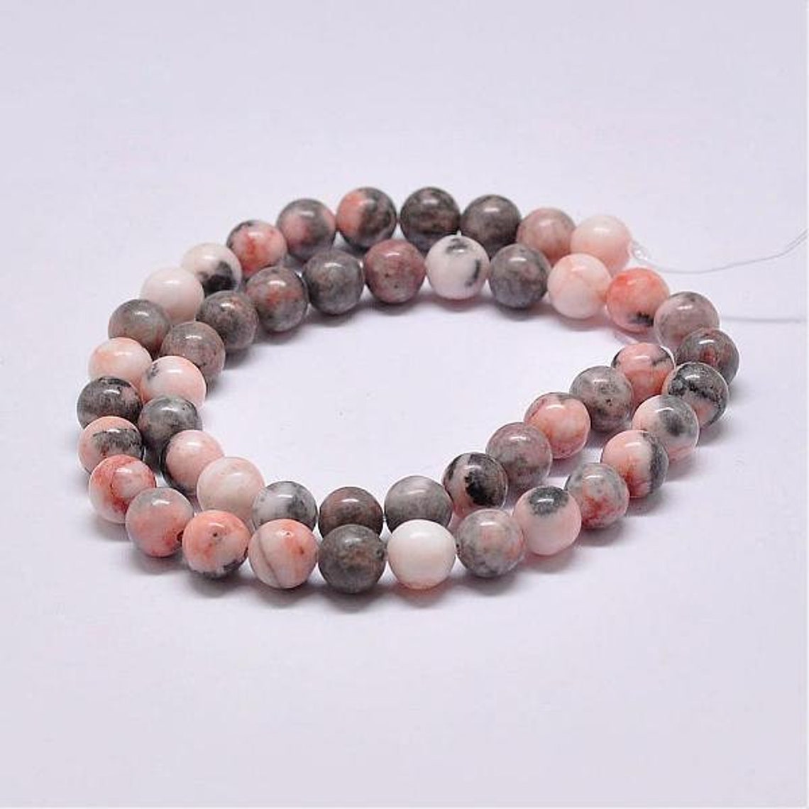 6mm Natural Pink Zebra Jasper Beads Strands Round Gemstone | Etsy