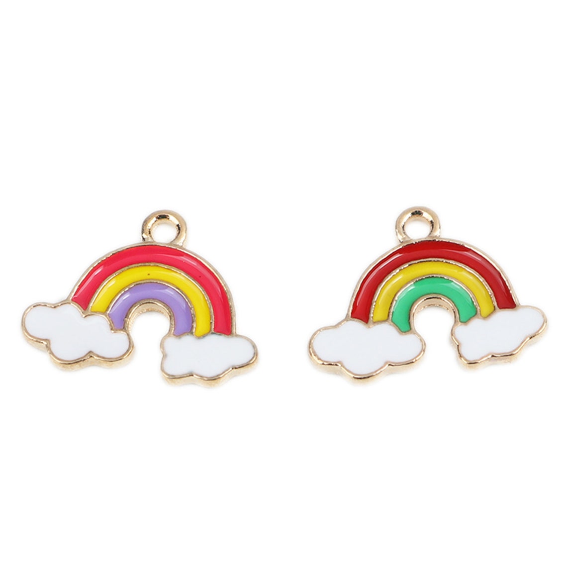 5 Pieces Rainbow Charm Colorful Charm - Etsy