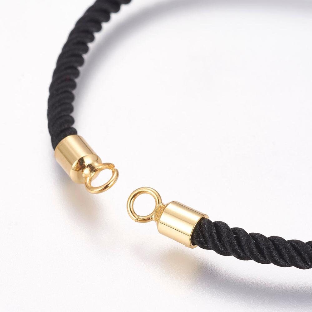 Adjustable Black Nylon Cord Bracelet With Gold Tree of Life Slider - Etsy
