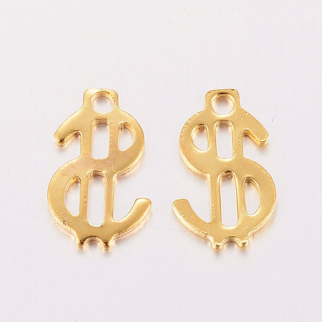 5 Pcs - Dollar Sign Charm - Etsy
