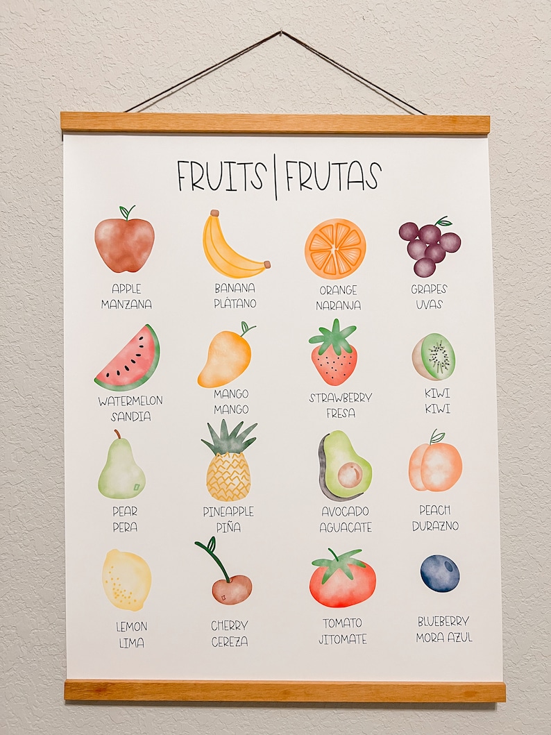 Kids Bilingual Posters - Etsy