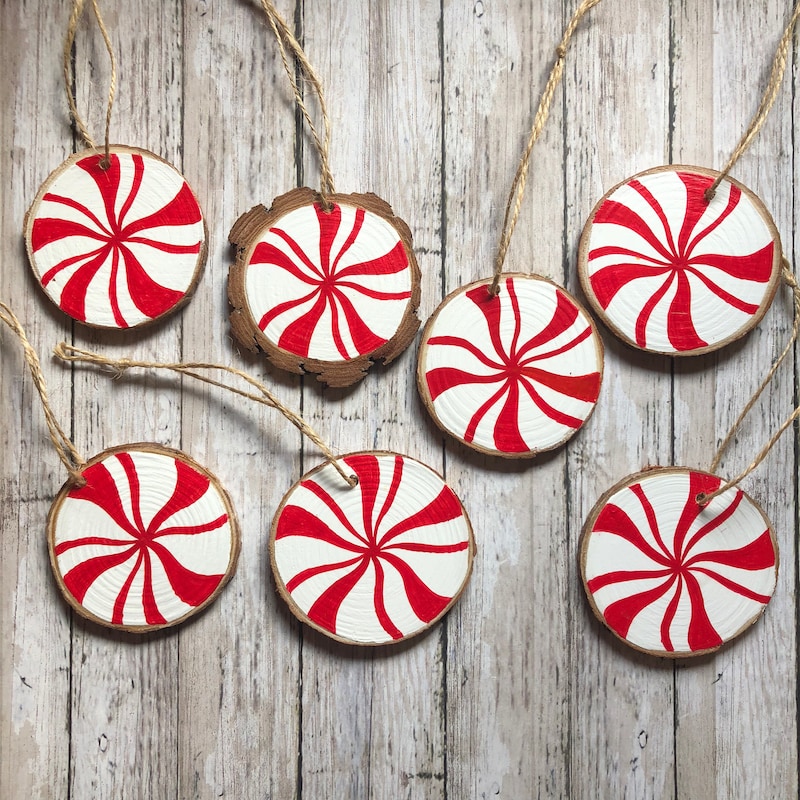Peppermint Ornament - Etsy