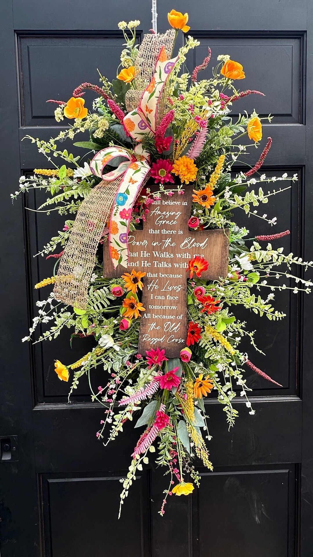 Elegant Cross Swag Graceful Touch for Your Home, Spiritual Decor ...