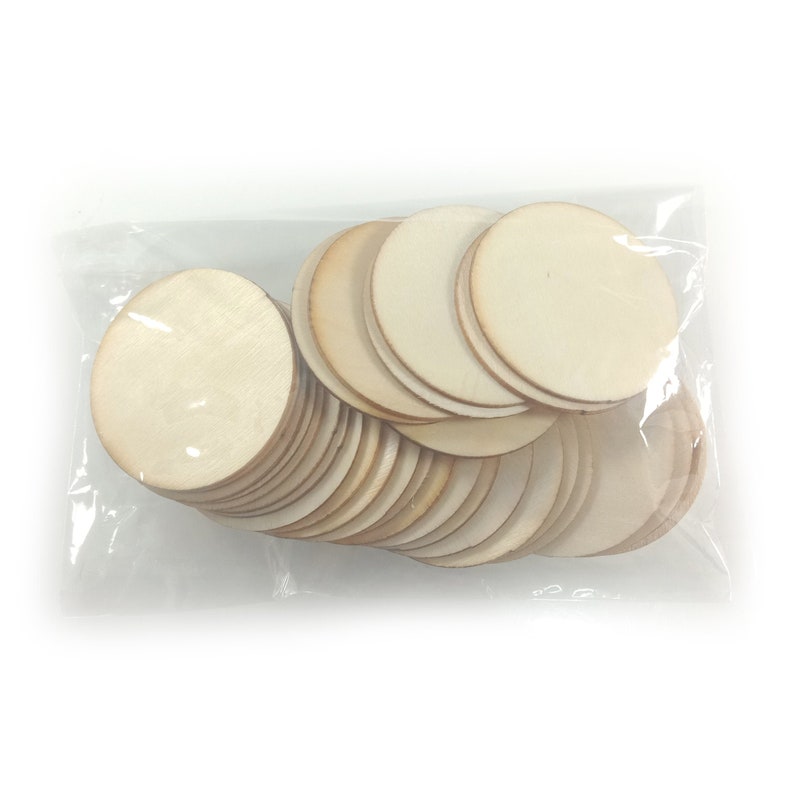 Flat Circles Wooden Crafts for DIY Scrapbook Natural Wooden Ornaments ...