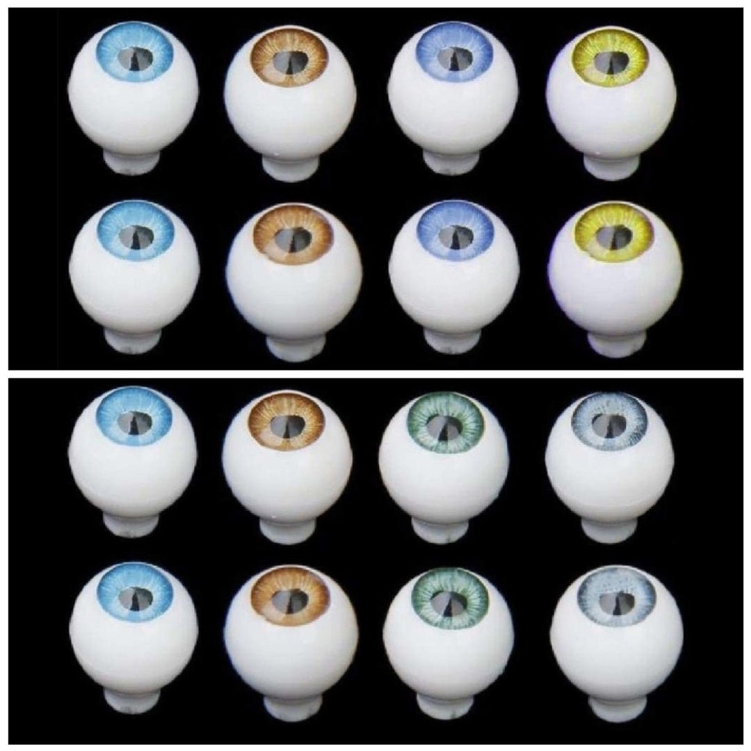 8mm 10mm 12mm 14mm 16mm 22mm Full Round Doll Eyes Blue Brown Green Grey ...