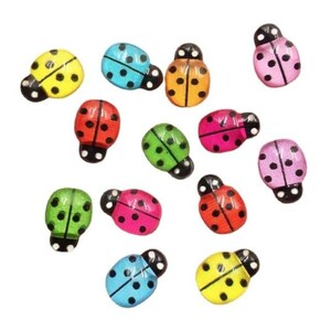 50pcs Ladybug Resin Flat Back Mini DIY Scrapbooking Crafts Home ...