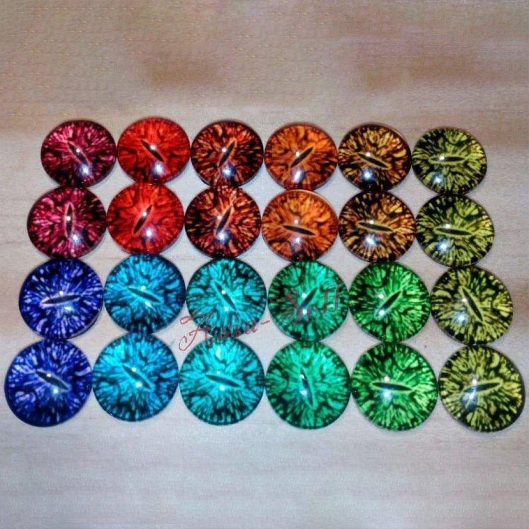 20pcs 8mm-16mm Glass Animal Eyes Slit Pupils Reptile DIY Craft Toy - Etsy