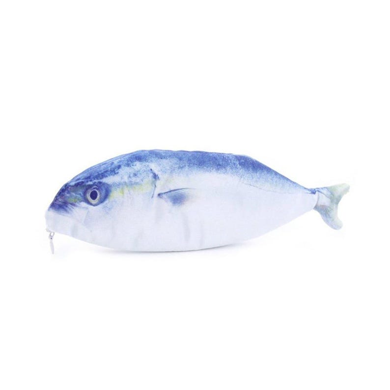 Fish Shape Pencil Case Make-up Cosmetics Bag Pouch With Zipper Zip ...
