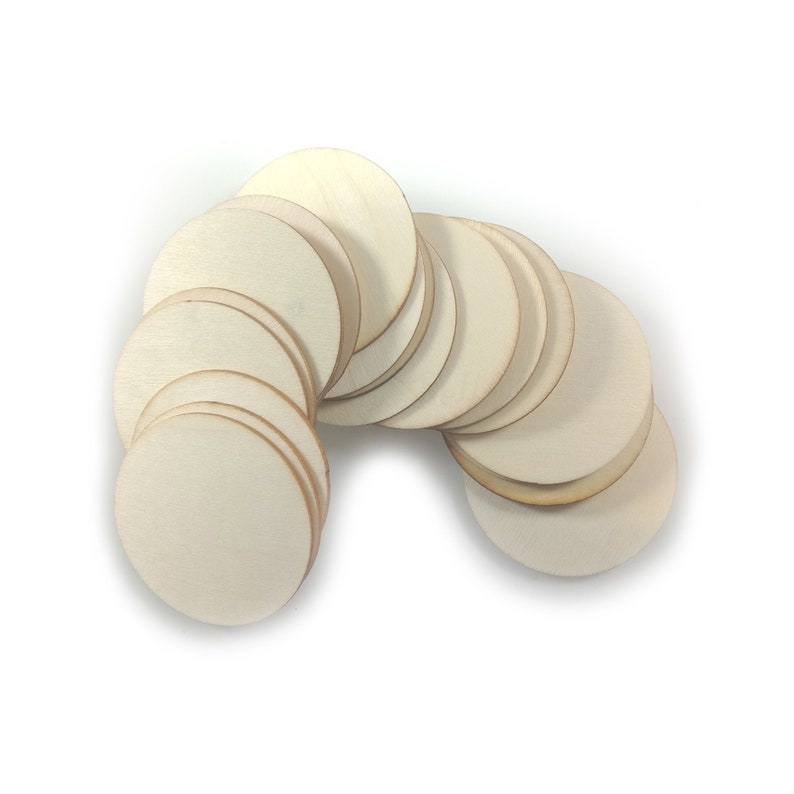 Flat Circles Wooden Crafts for DIY Scrapbook Natural Wooden Ornaments ...