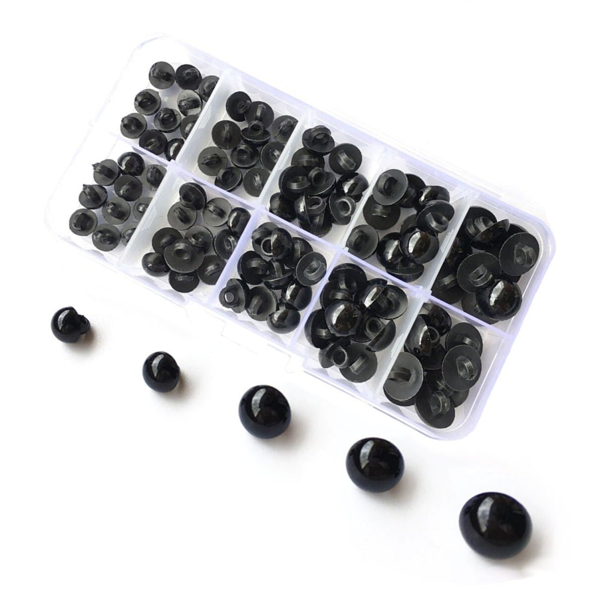 100pcs Plastic Doll Eyes Buttons Round 8mm-12.5mm Mushroom - Etsy