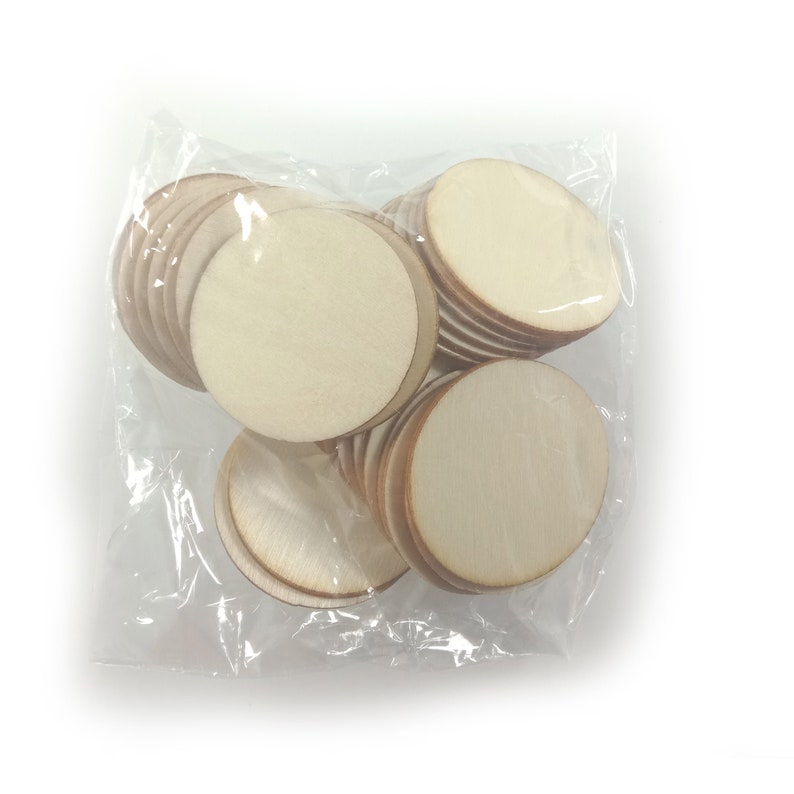 Flat Circles Wooden Crafts for DIY Scrapbook Natural Wooden Ornaments ...