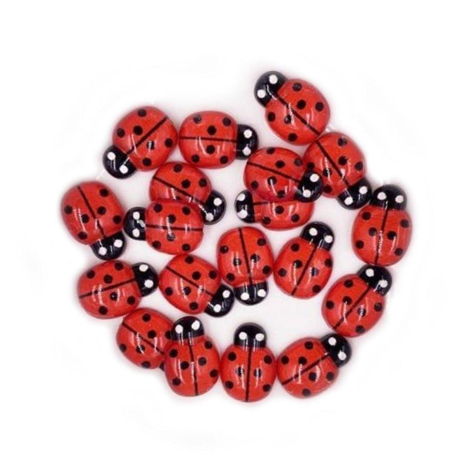 50pcs Ladybug Resin Flat Back Mini DIY Scrapbooking Crafts Home ...