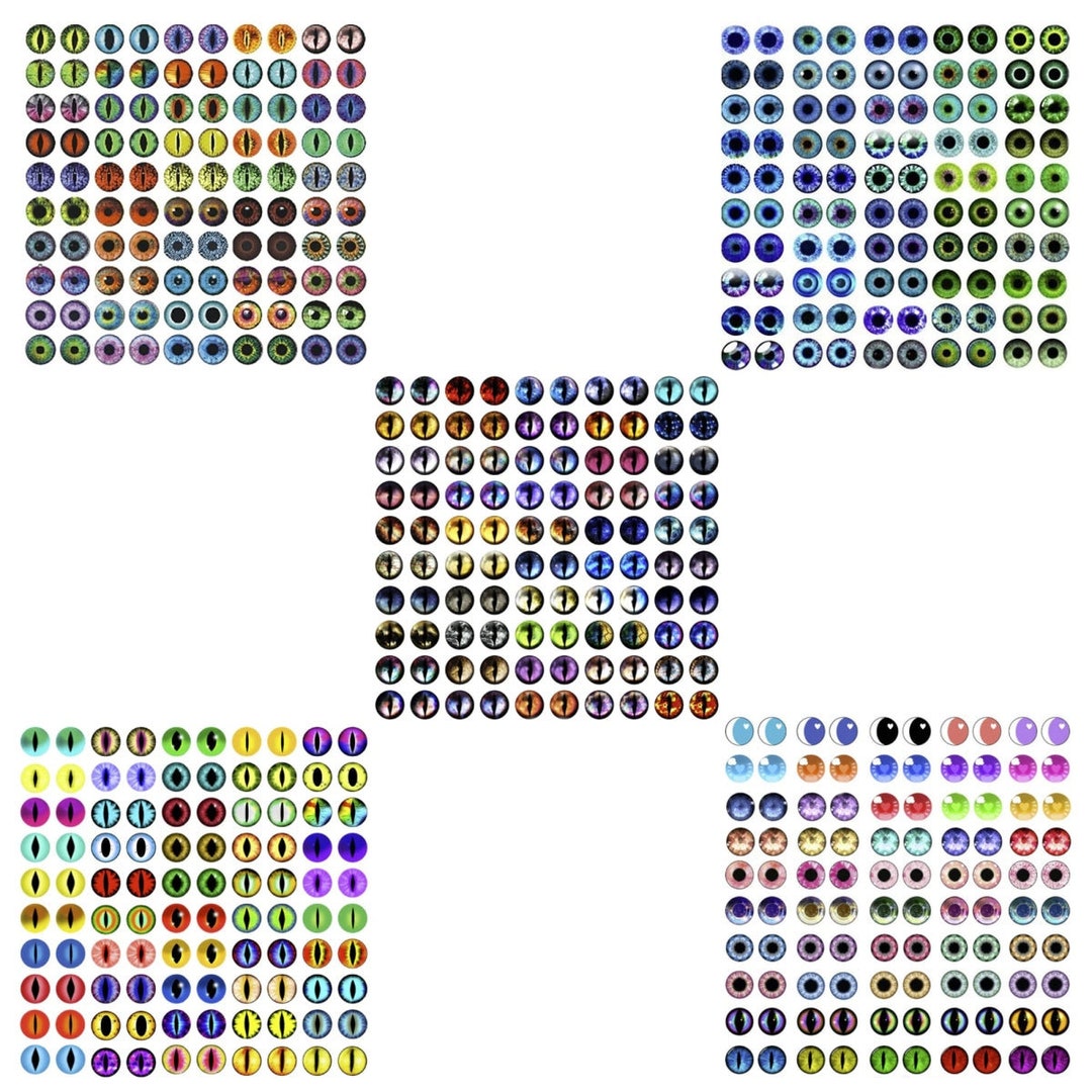 100pcs Round Pupil Glass Eyes 6mm 8mm 10mm 12mm Cats Eye - Etsy