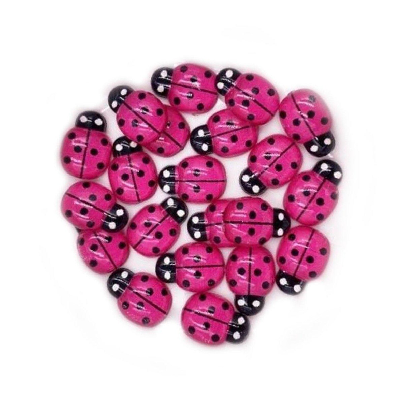 50pcs Ladybug Resin Flat Back Mini DIY Scrapbooking Crafts Home ...