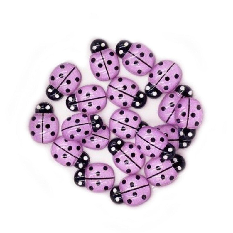 50pcs Ladybug Resin Flat Back Mini DIY Scrapbooking Crafts Home ...