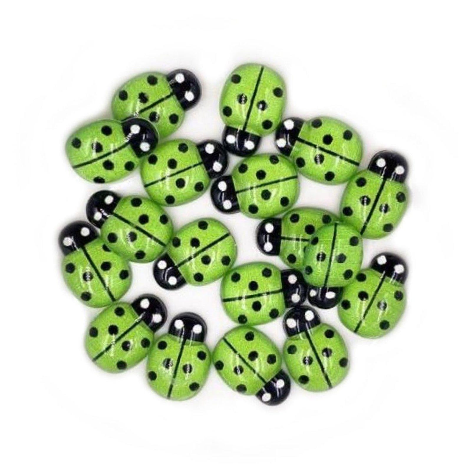 50pcs Ladybug Resin Flat Back Mini DIY Scrapbooking Crafts Home ...