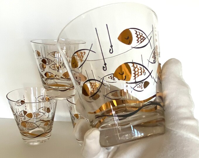 Atomic Fish Glasses (4), Atomic Glasses, Fish Rocks Glasses, Mid ...