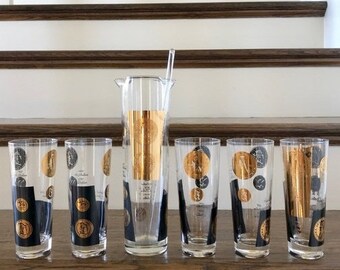 Gold glassware | Etsy