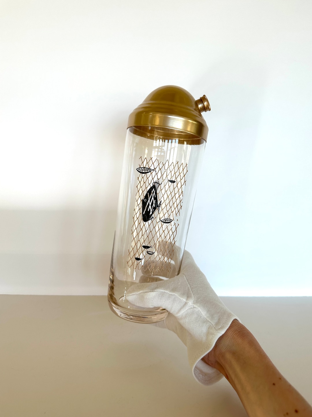Atomic Fish Cocktail Shaker, Mid Century Glassware - Etsy