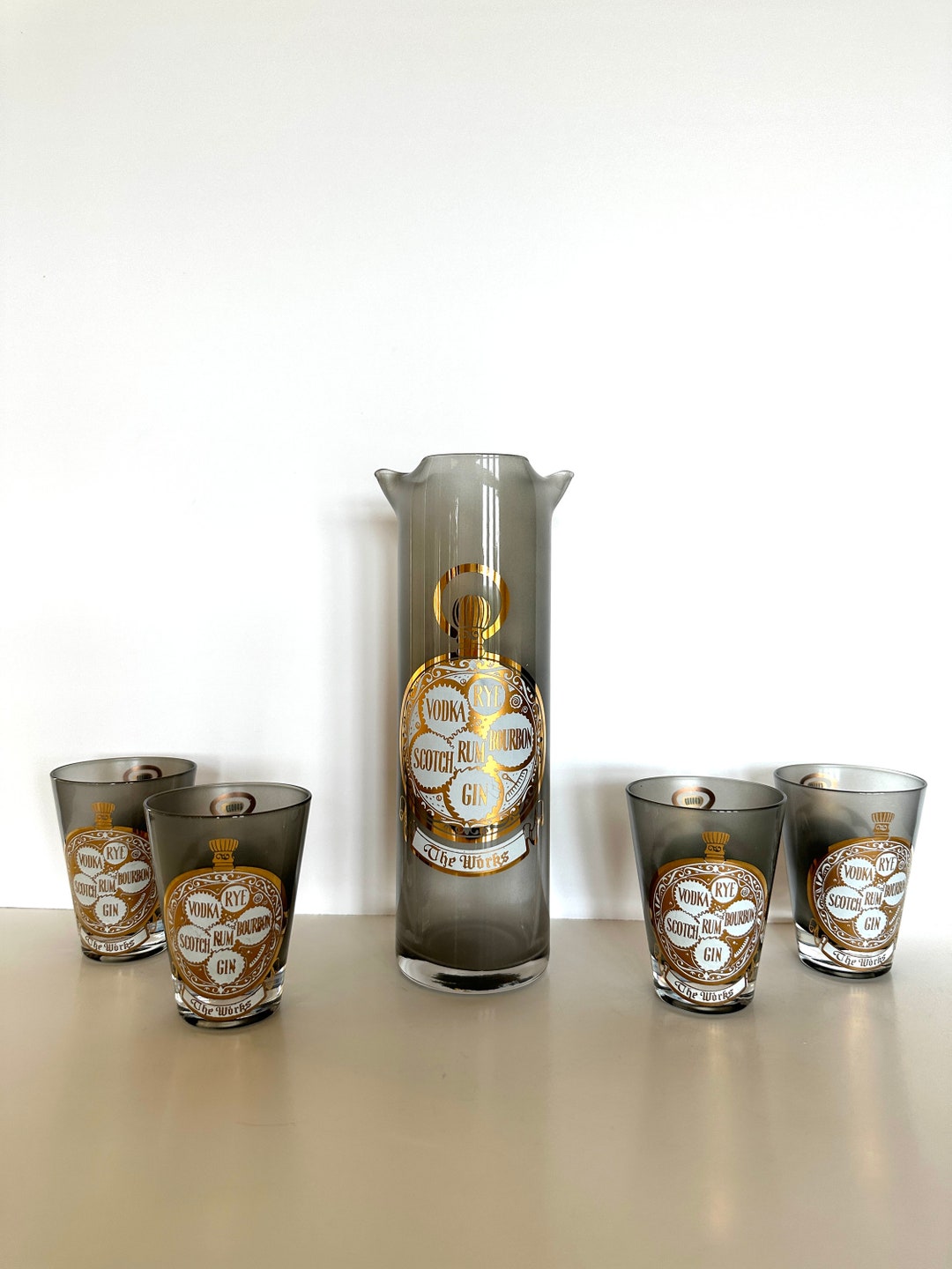 Culver the Time is Now Cocktail Pitcher Set 5-piece Set, Mid Century ...