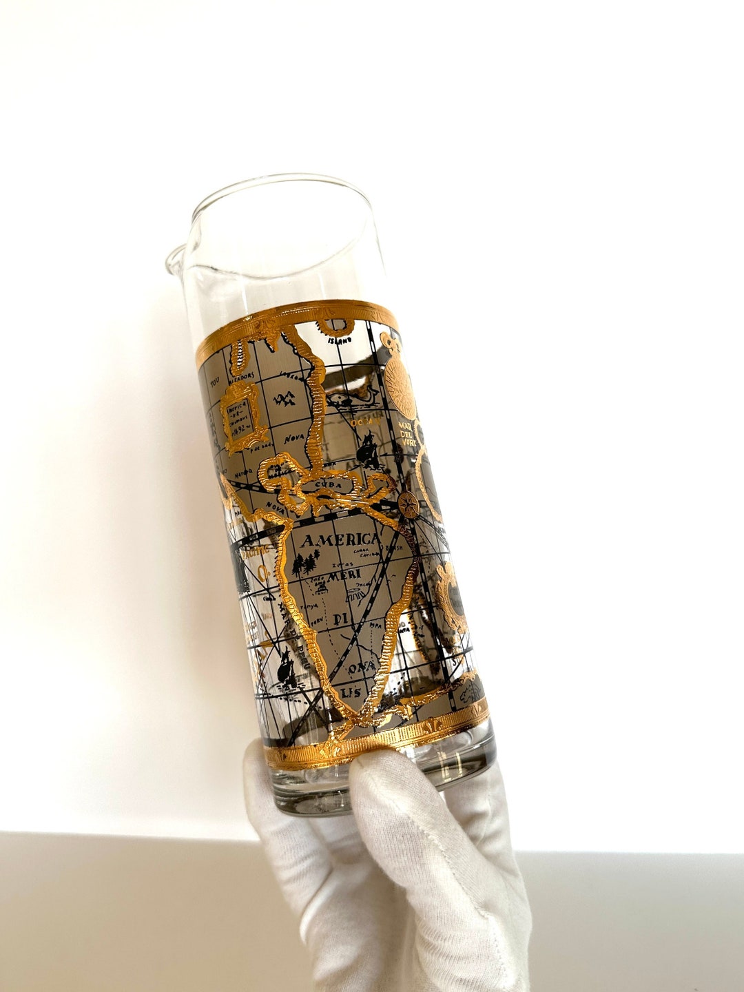 Cera World Atlas Map Martini Pitcher - Etsy