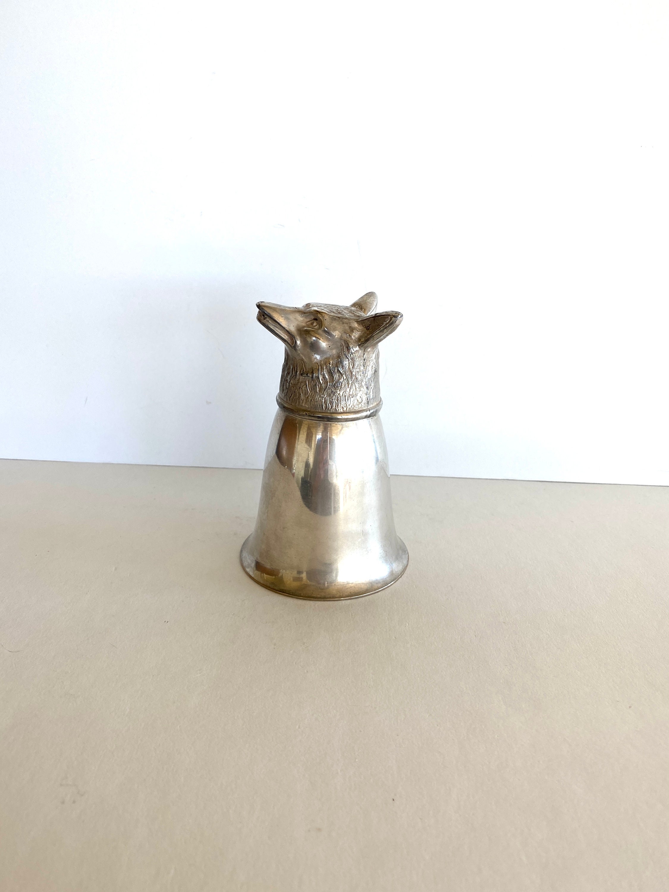 Fox Stirrup Cup Vintage Silver-plated Fox Stirrup - Etsy