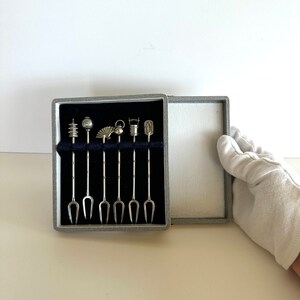 Sterling Silver Cocktail Picks (in Original Case), Asian Finials - Etsy