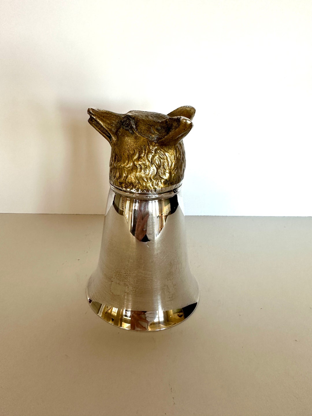 Silver-plated Fox Stirrup Cup - Etsy