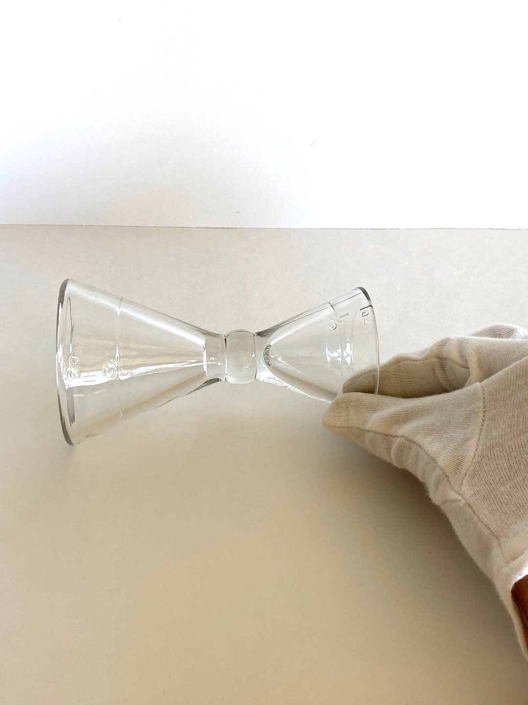 Vintage Art Deco Glass Jigger, Double Cocktail Measure, 1930s Barware ...