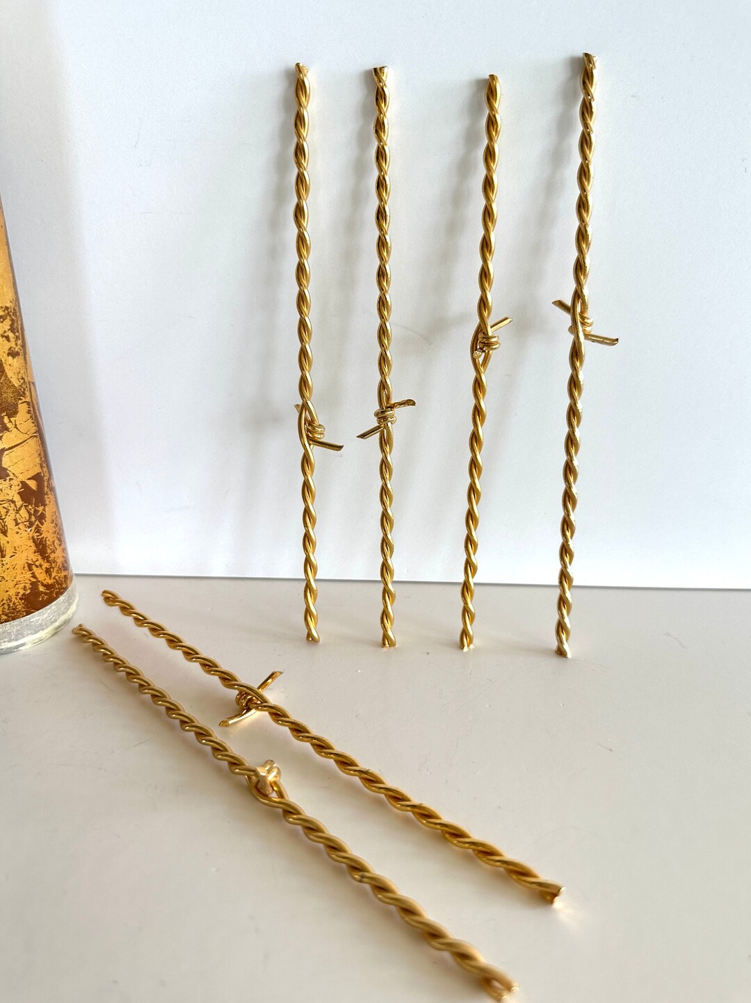 Barbed Wire Swizzle Sticks by Texas Purties, 24K Gold Swizzle Sticks 6 ...