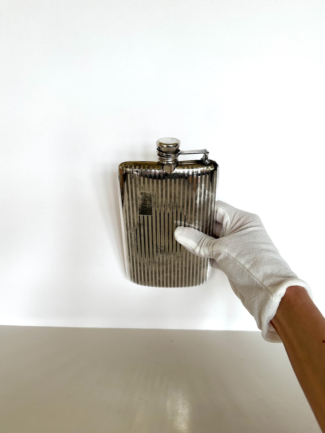 1940s Flask by Apollo Swing Arm With "drink Me" Embossed Cork, Vintage ...