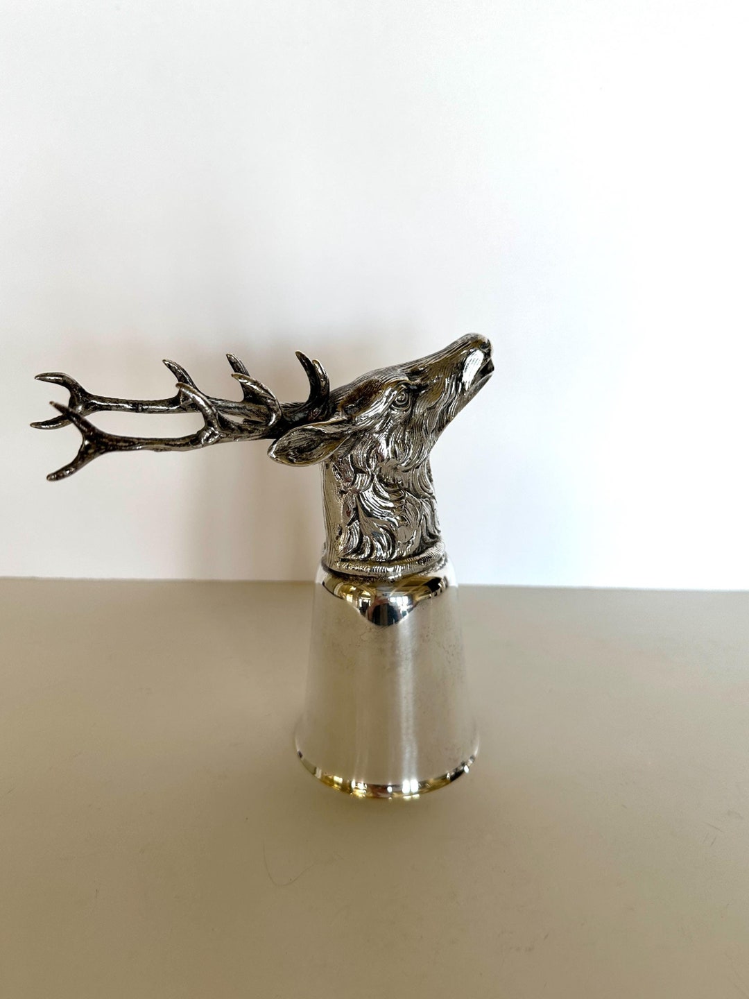 Vintage Deer Stirrup Cup, Stag Silver-plated Stirrup Cup - Etsy