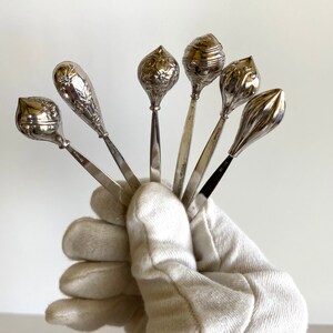 Sterling Silver Cocktail Picks 6, Art Deco Cocktail Picks - Etsy