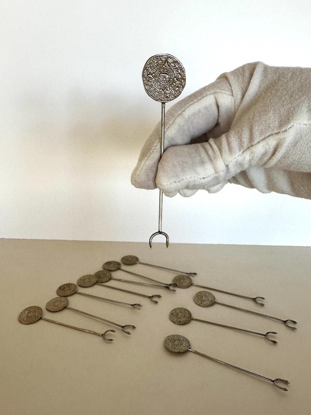 Silver Aztec Cocktail Picks Forks (set of 12) - Etsy