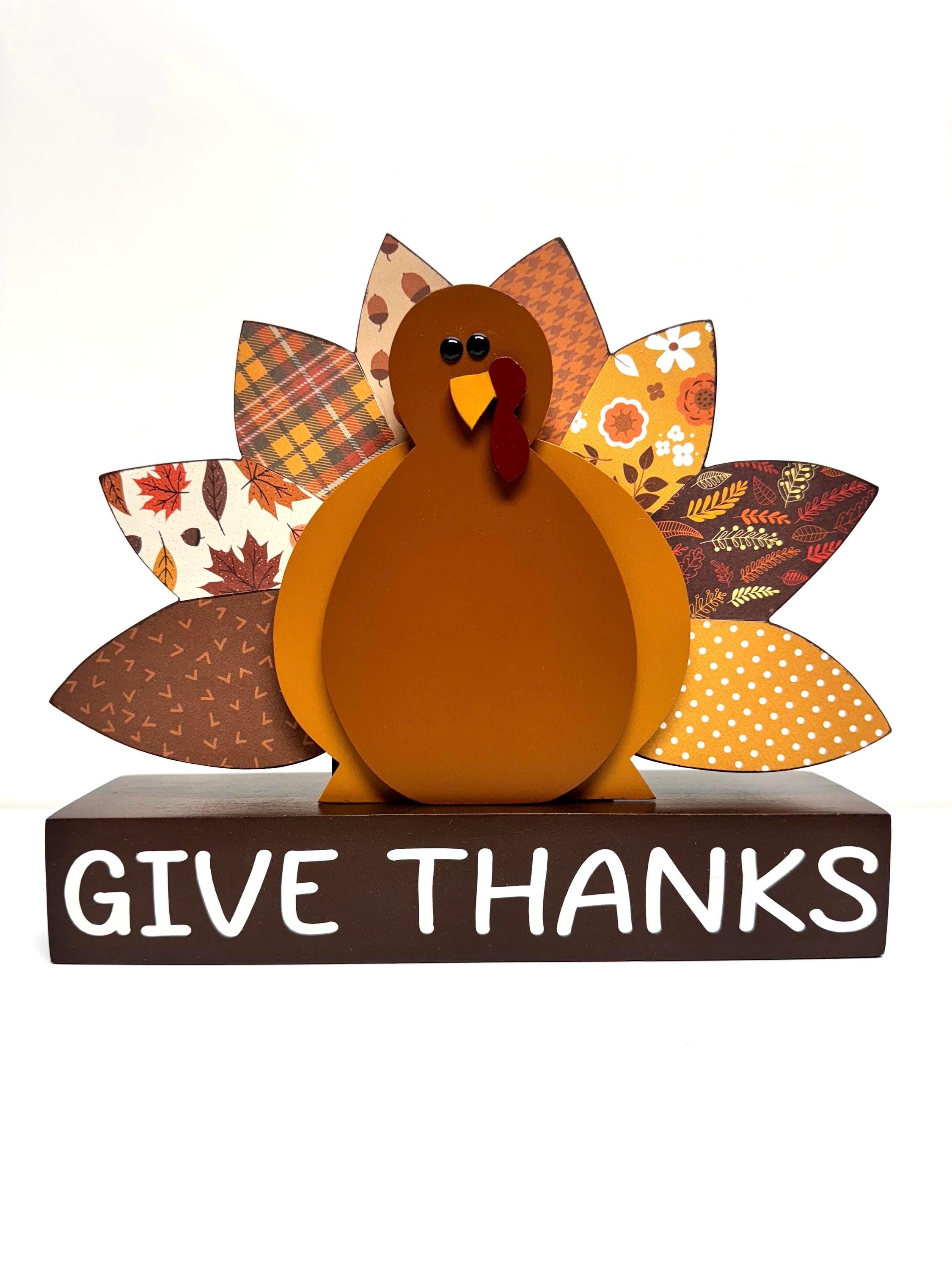 Table Top Turkey on Block|autum Harvest|turkey|pilgrims|indians|autumn ...