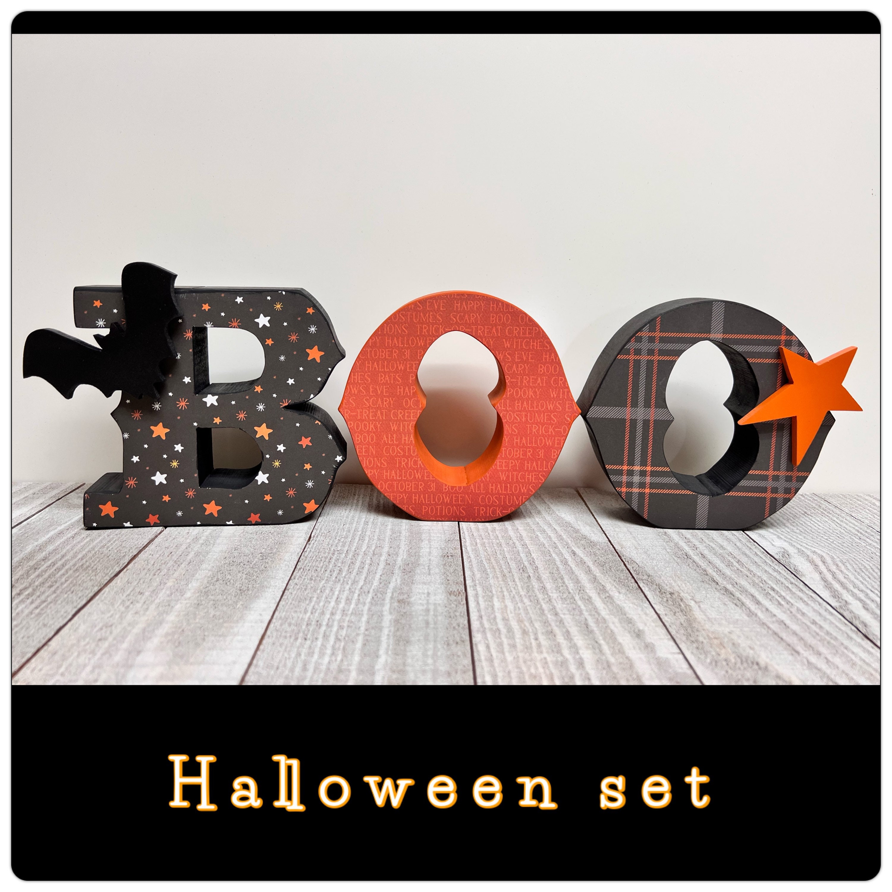 BOO Boo Letter Set - Etsy