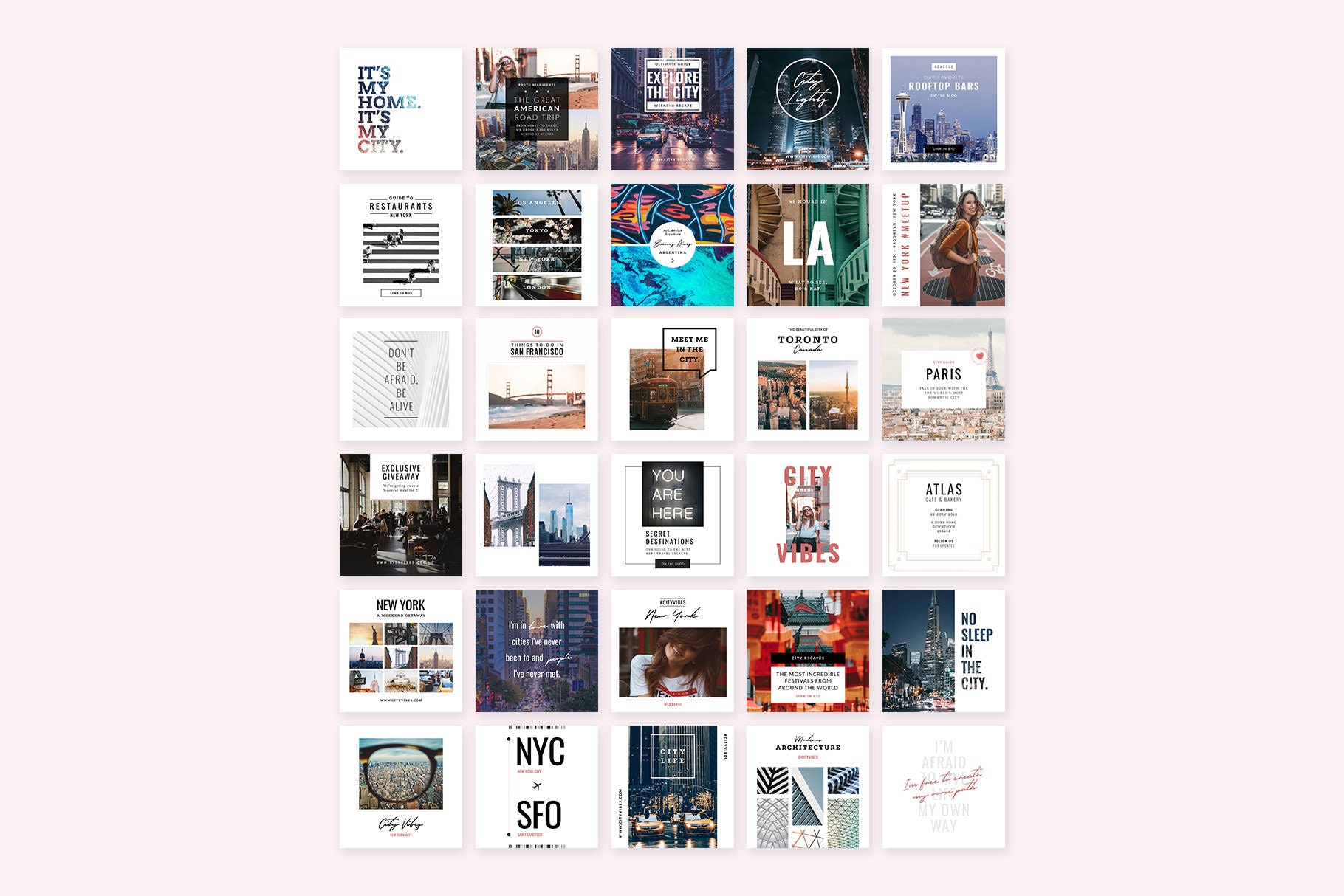 CANVA & PS Instagram Bundle 960 Story and Post Templates Instagram ...