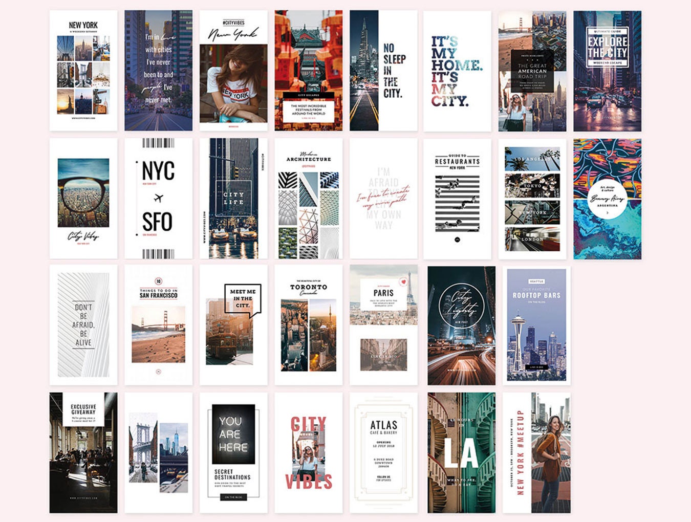 CANVA & PS Instagram Bundle 960 Story and Post Templates Instagram ...